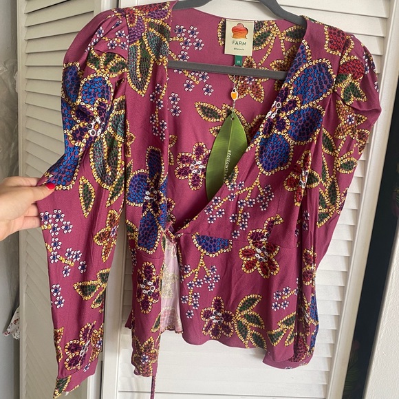 FARM Rio | Tops | Farm Rio Wrap Top | Poshmark